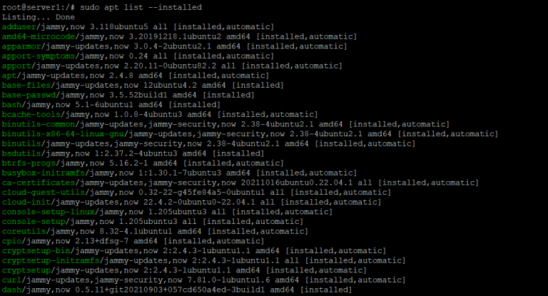 How to List Installed Packages on Ubuntu 22.04 – VITUX