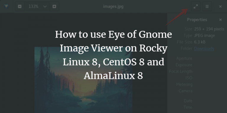 How to use Eye of Gnome Image Viewer on Rocky Linux 8, CentOS 8 and ...